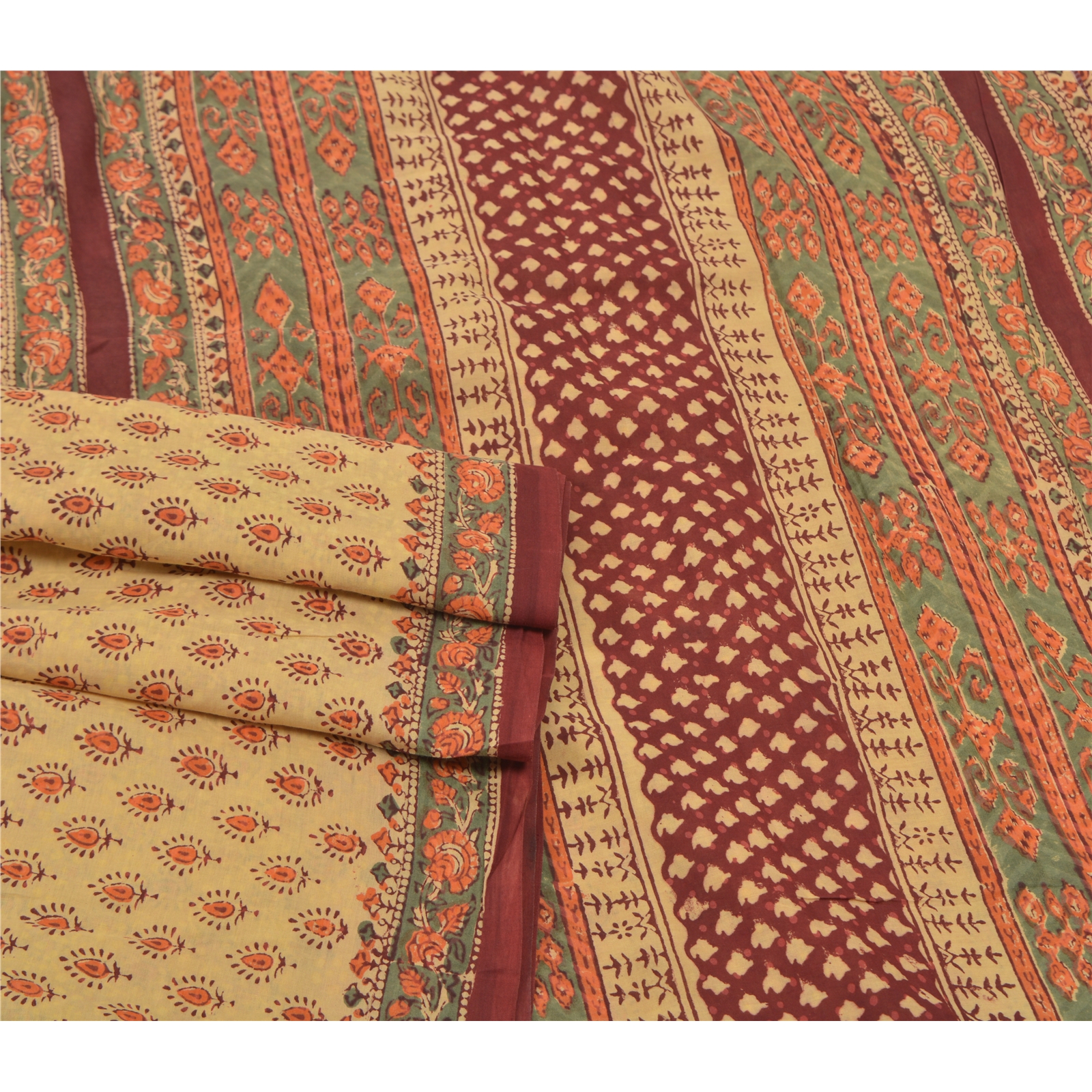 sanskriti-vintage-heavy-sarees-pure-cotton-fabric-block-print-kalamkari